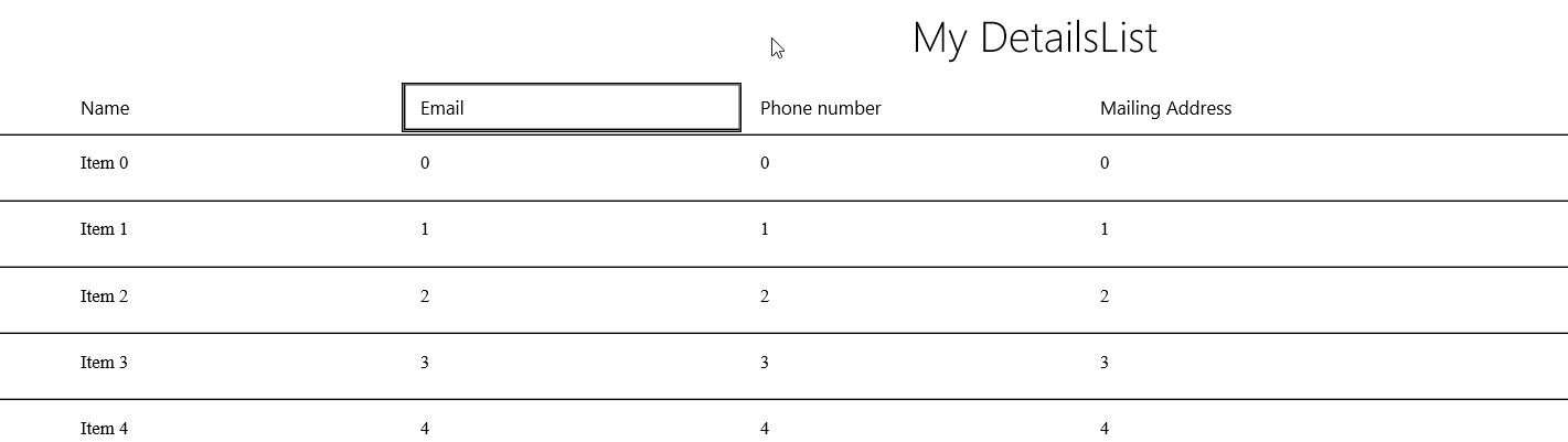 DetailsList: Accessibility - Broken Keyboard focus on Column headers when in High Contrast mode ...