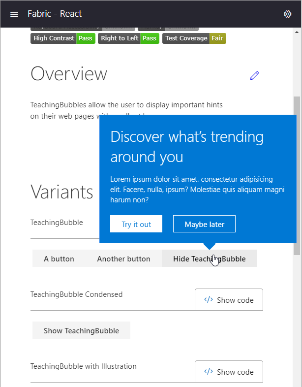 Teaching bubble - display issues on mobiles · Issue #5732 · microsoft ...