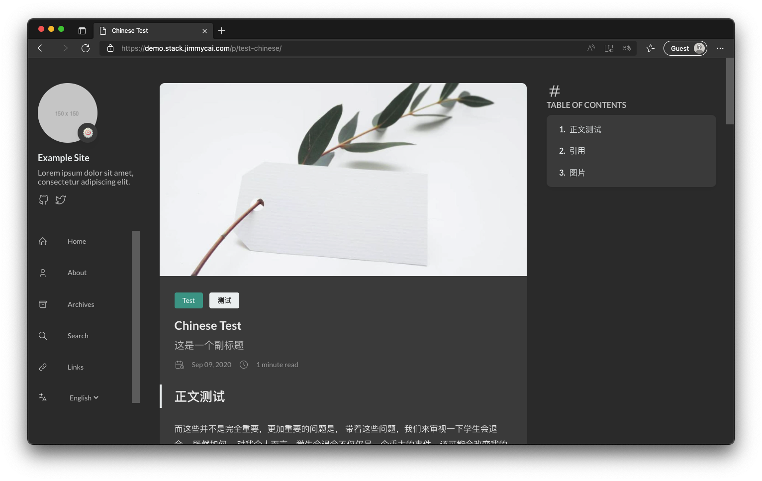 Layout different if no widgets · Issue #513 · CaiJimmy/hugo-theme-stack ...