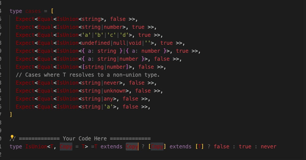 1097 - IsUnion · Issue #14516 · type-challenges/type-challenges · GitHub