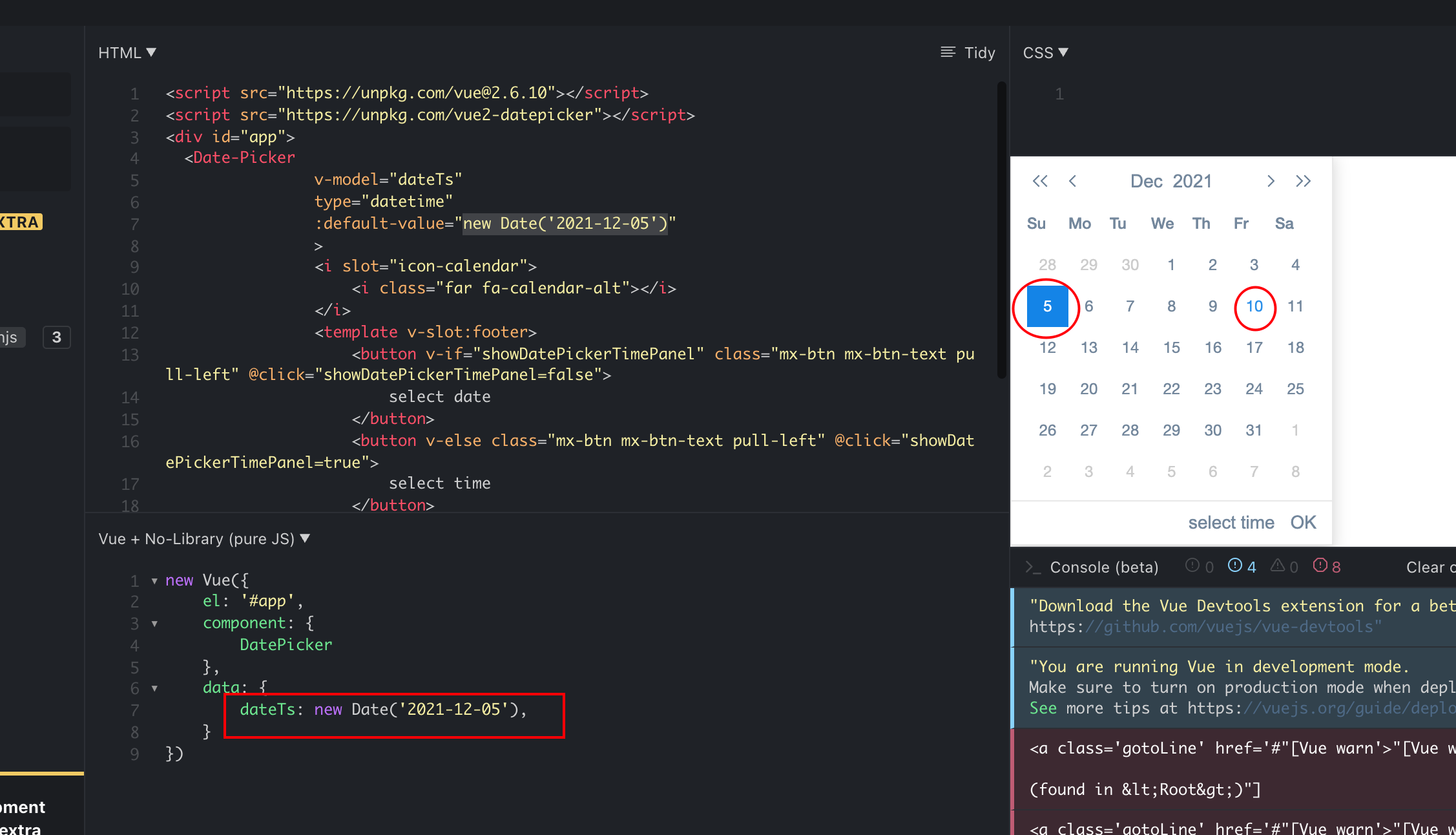 [Bug] Cannot use default value with custom formatter · Issue #654 · mengxiong10/vue2-datepicker ...