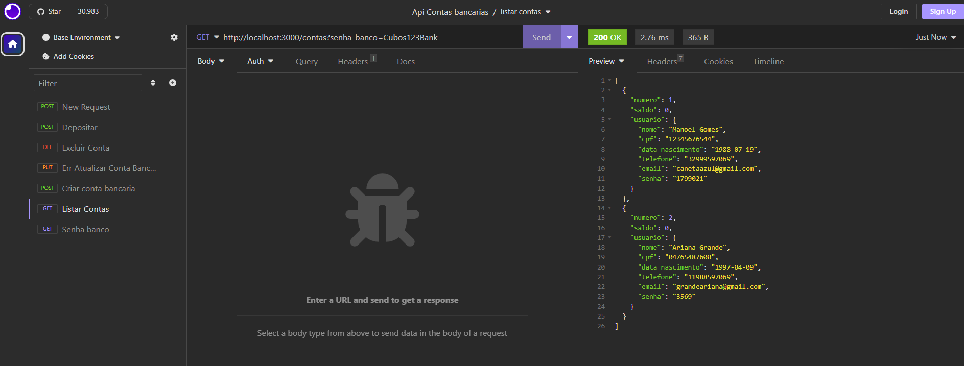 GitHub - codermila/Api-Sistema-Financeiro-Bancario