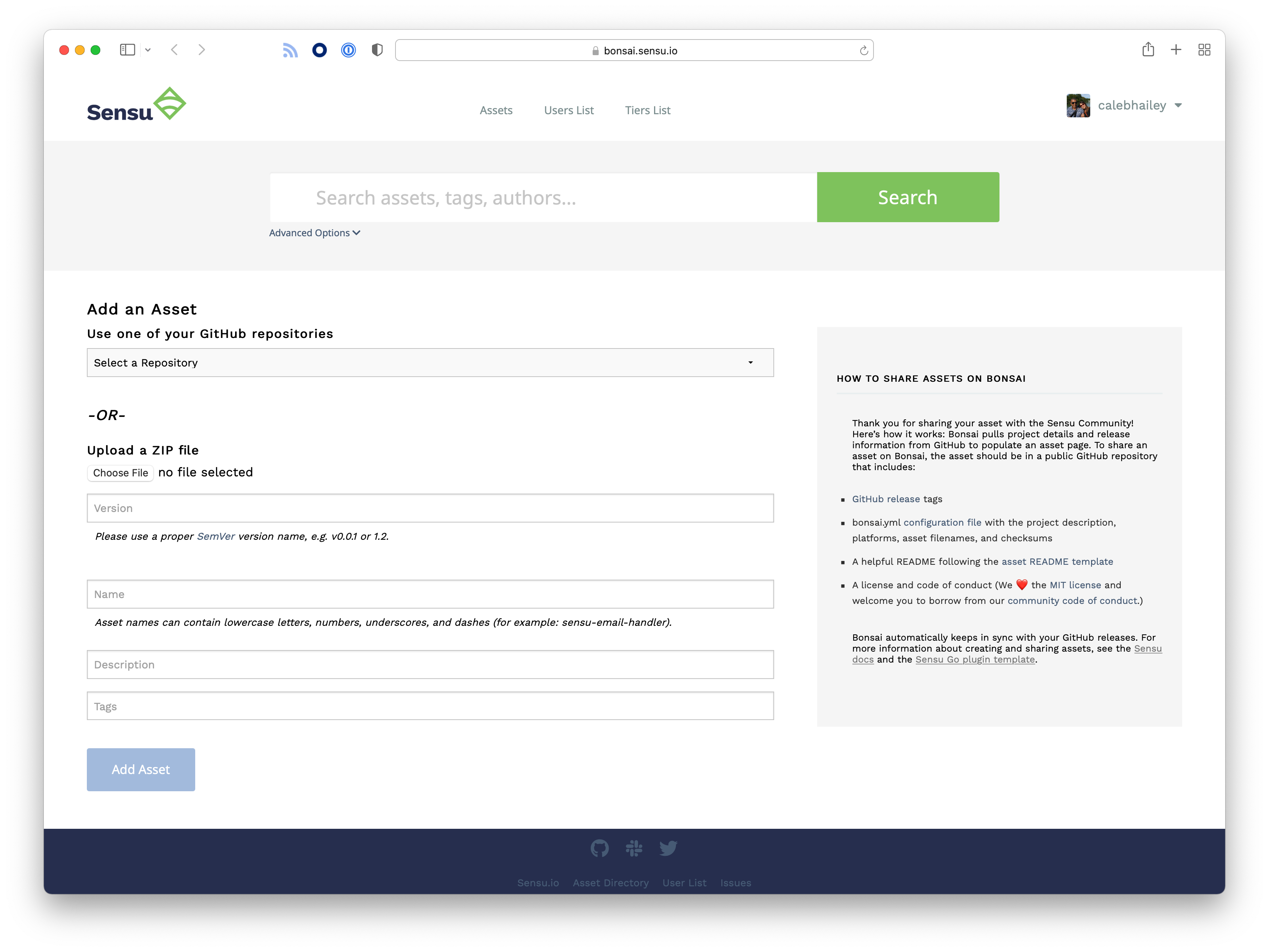 Deprecate asset zip uploads · Issue #326 · sensu/bonsai · GitHub