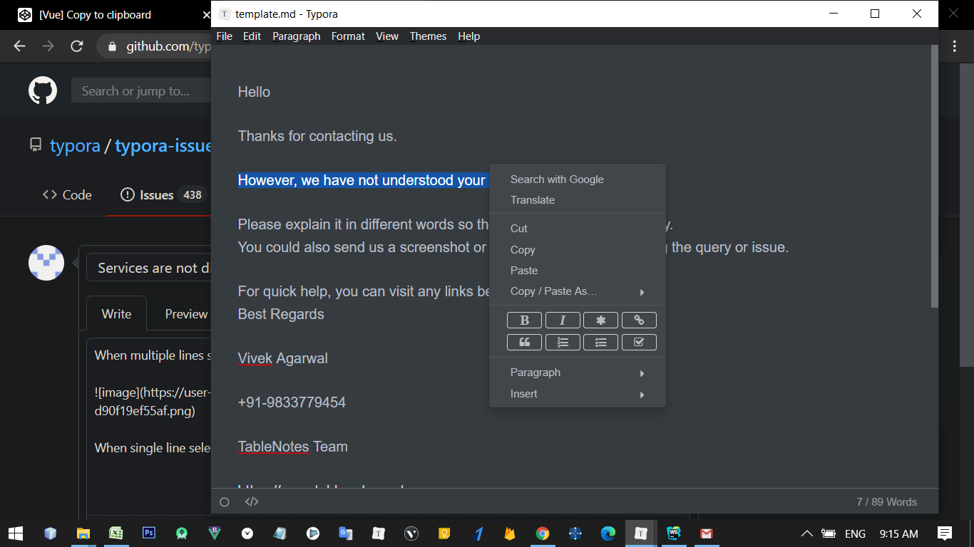 Services are not displayed in context menu when multiple lines selected · Issue #3926 · typora ...