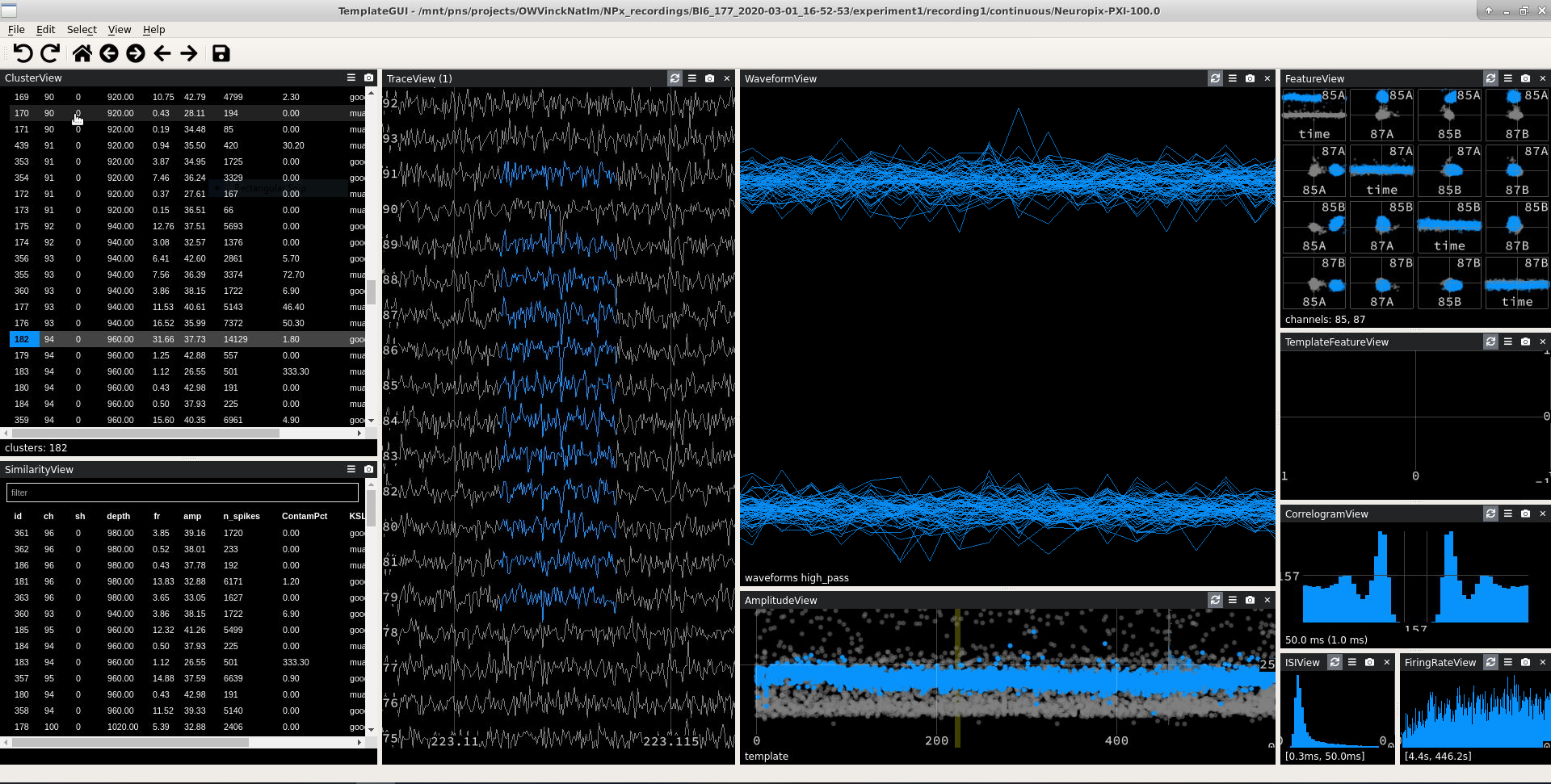 Waveformview Displays Noise · Issue 990 · Cortex Lab Phy · Github