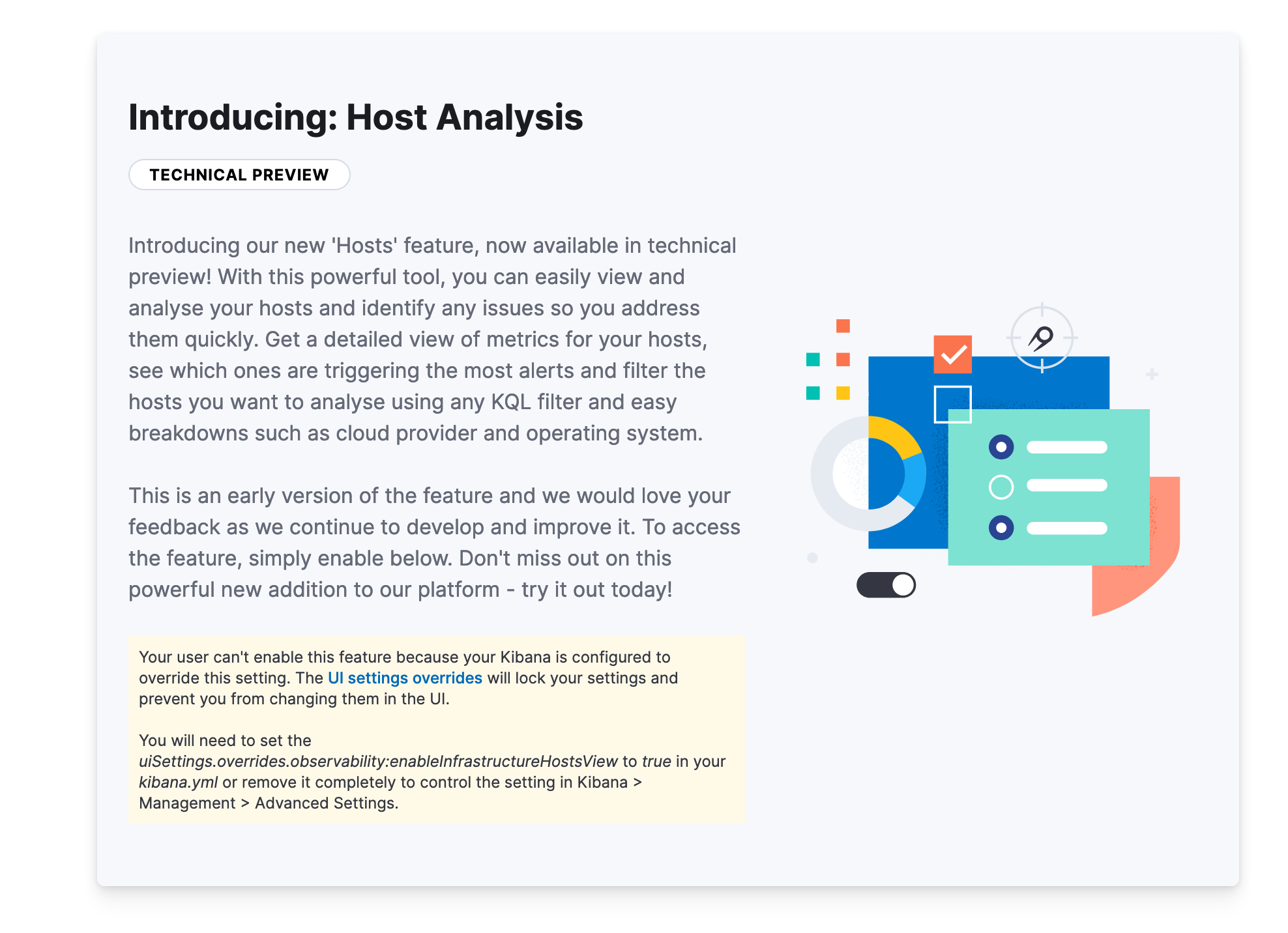 [Infrastructure UI] Handle enable hosts view setting override in kibana.yml · Issue #149391 ...