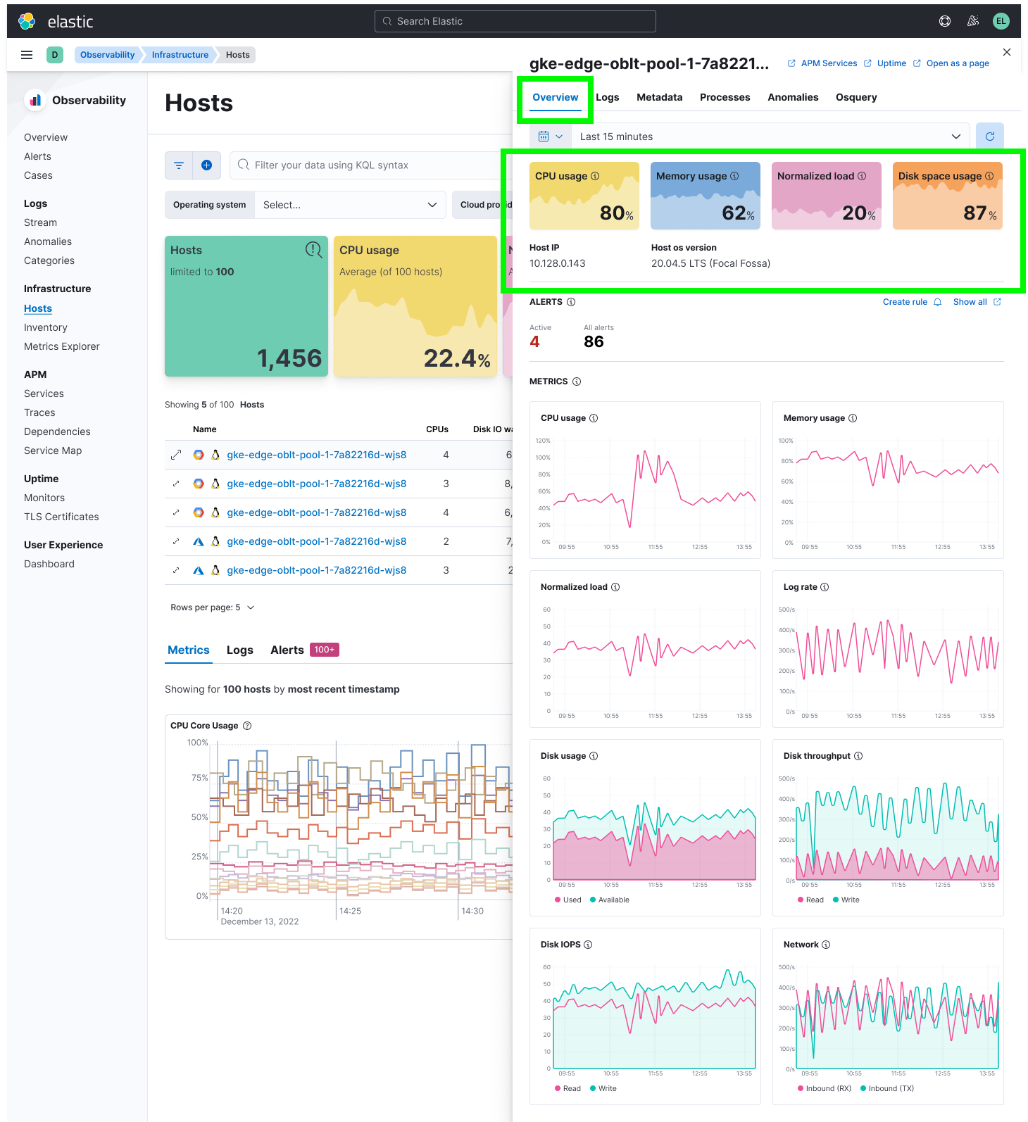 [Infra UI] Add Overview tab with key metrics and metadata · Issue #160375 · elastic/kibana · GitHub