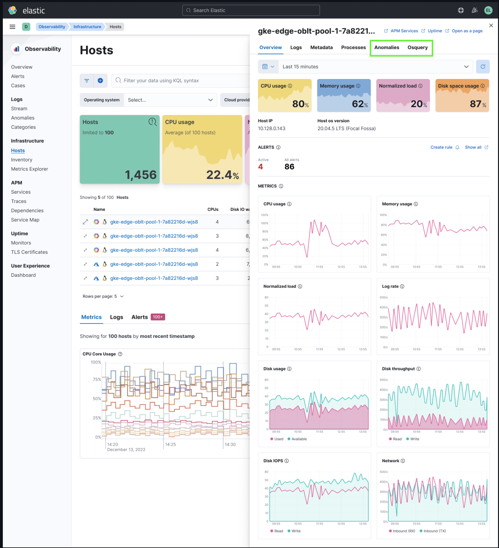 [Infra UI] Hosts view: Enable Anomalies and Osquery tabs inside asset details flyout · Issue ...
