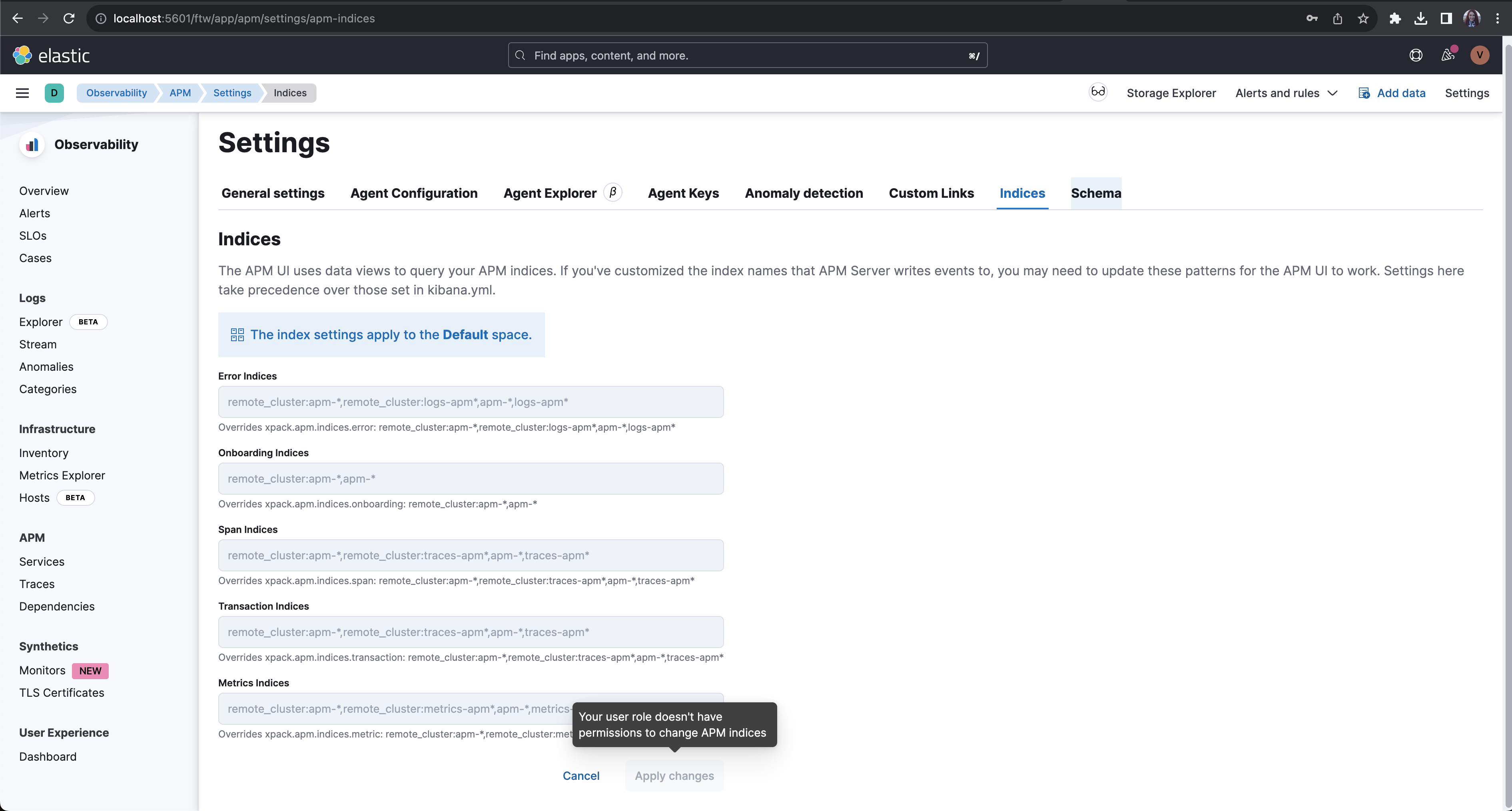 [APM] Agent configuration: Disable edit/save/delete actions for users without write permission ...
