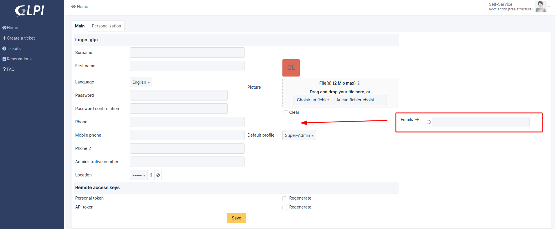 [master] : misplaced field in user preferences · Issue #9767 · glpi-project/glpi · GitHub