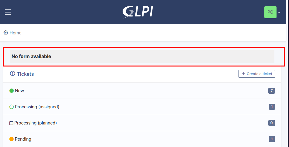 Forms no longer appear on the homepage · Issue #2953 · pluginsGLPI/formcreator · GitHub