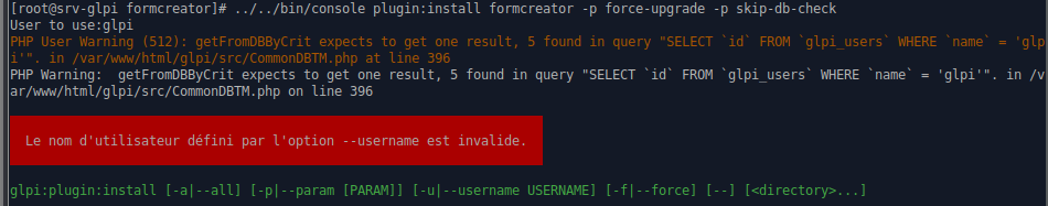 no domain support when selecting user in a CLI command · Issue #13251 · glpi-project/glpi · GitHub