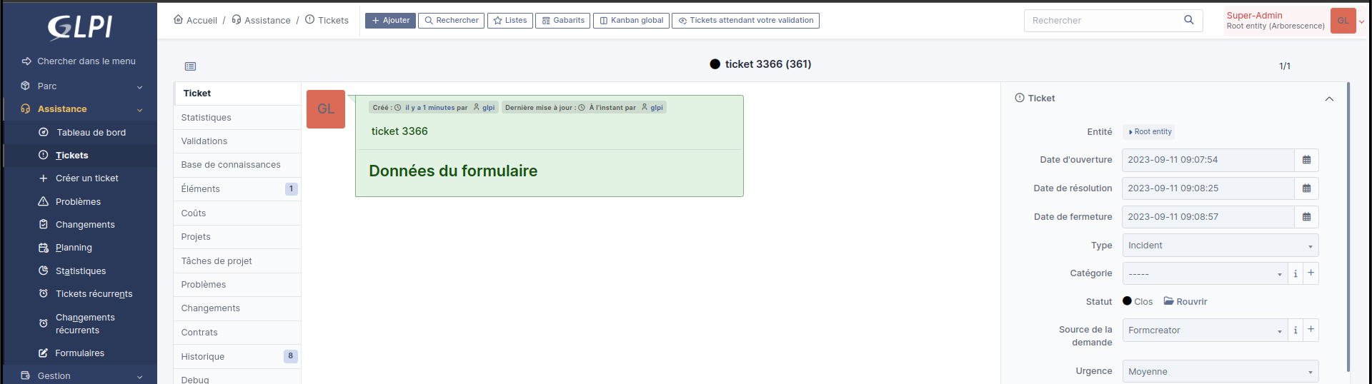 Form Answer Status not showing Ticket Status · Issue #3366 · pluginsGLPI/formcreator · GitHub