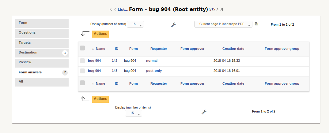 [2.6.2] Regression : rights on forms after ticket creation · Issue #904 · pluginsGLPI ...