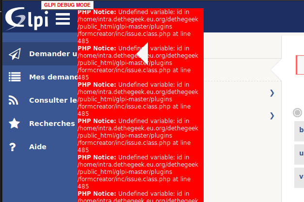 GLPI 9.3 - service catalog warnings · Issue #1040 · pluginsGLPI/formcreator · GitHub