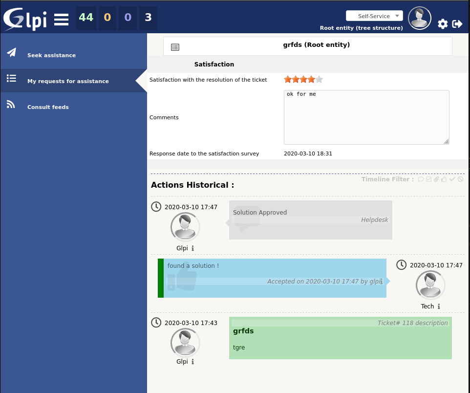 Show satisfaction for tickets on service catalog by btry · Pull Request #1701 · pluginsGLPI ...