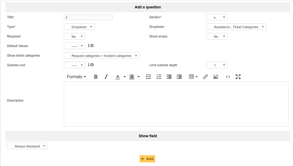 Ticket Categories Filter · Issue #1018 · pluginsGLPI/formcreator · GitHub