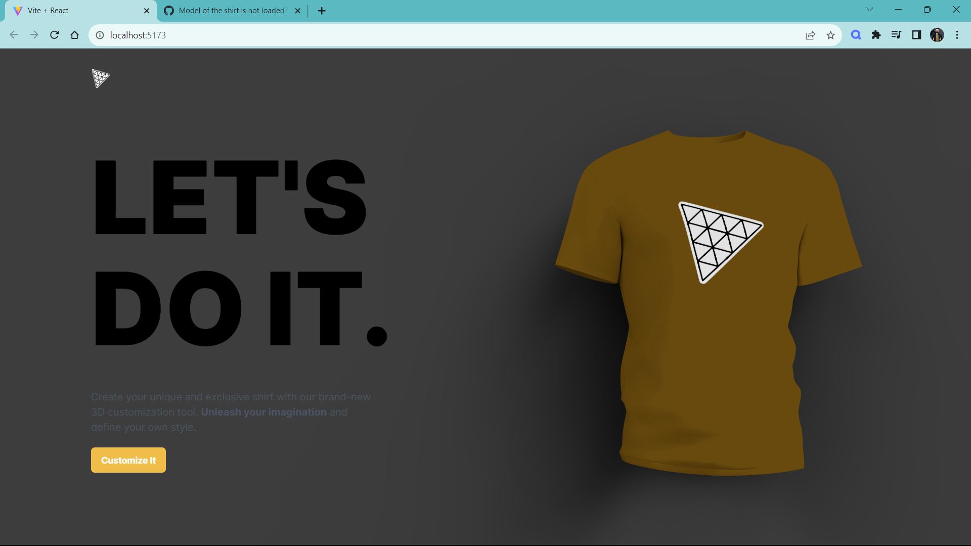 Model of the shirt is not loaded? · Issue #26 · adrianhajdin/project_threejs_ai · GitHub