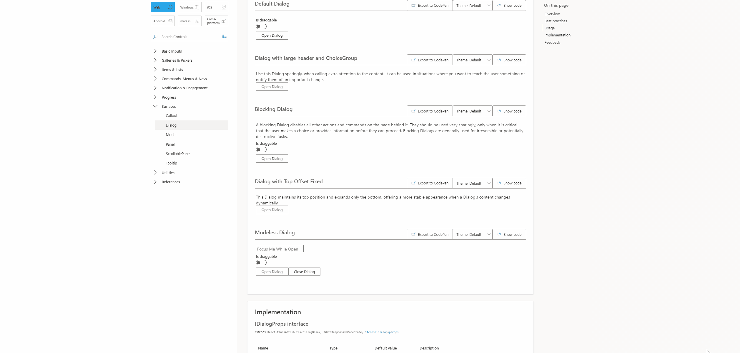 Dialog with top offset fixed enabled does not re-center when the window ...