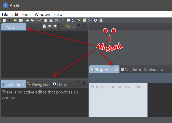 Panes titles looking weird in windows 10 · Issue #974 · archimatetool/archi · GitHub
