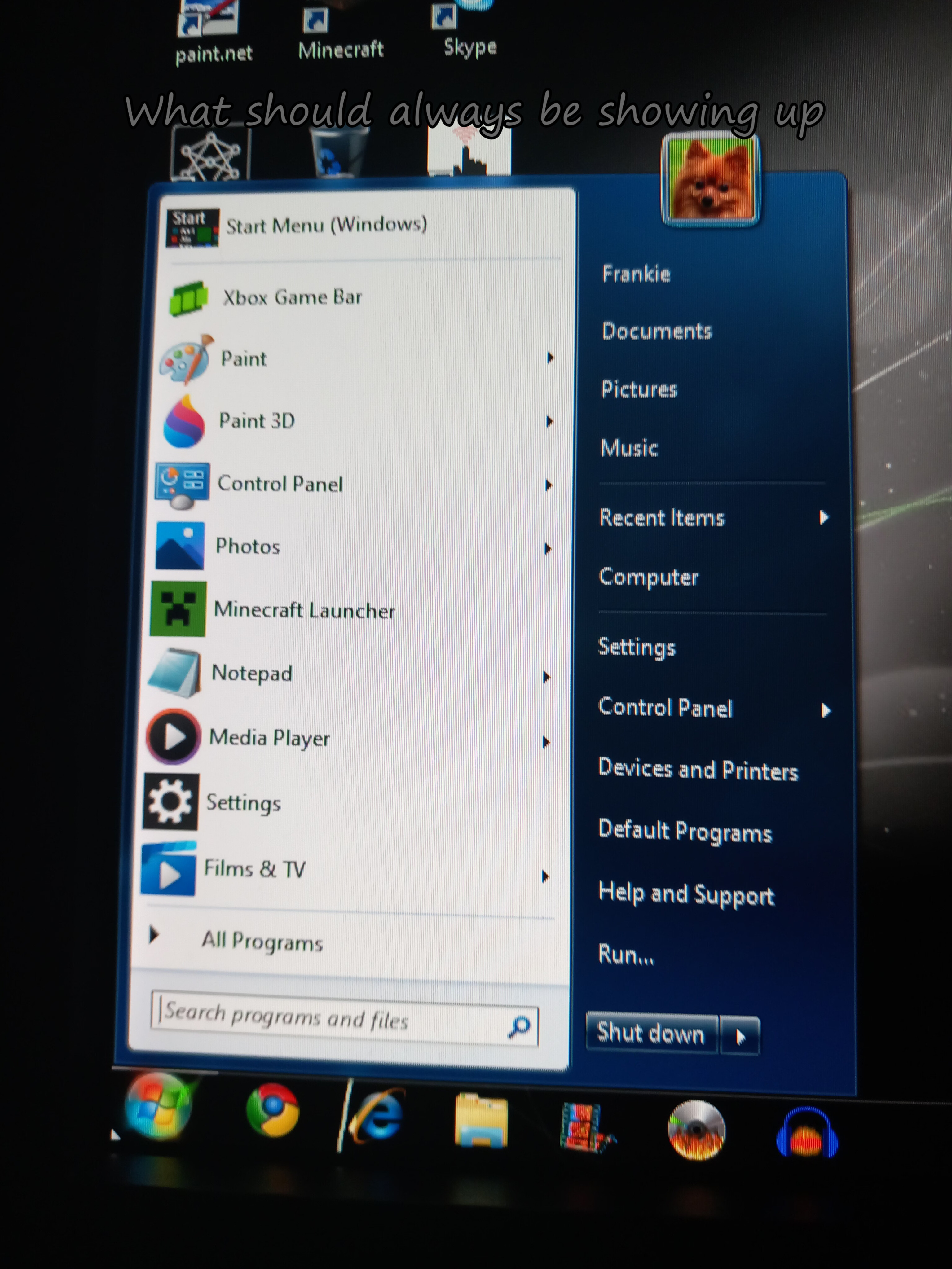 Menu changes randomly and Right-Click just opens up the regular ...