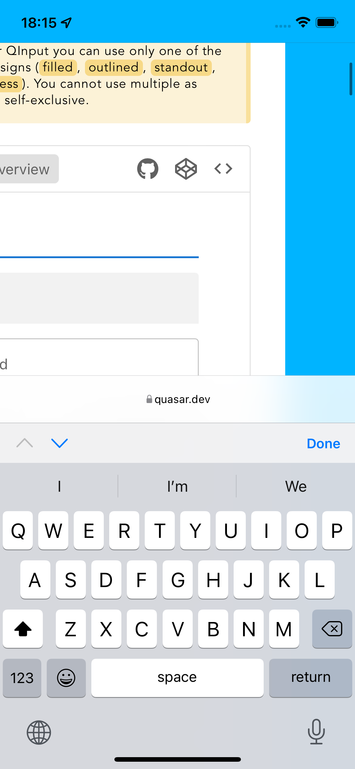 QInput label make horizontal scroll appear on iOS 15 · Issue #10866 ...