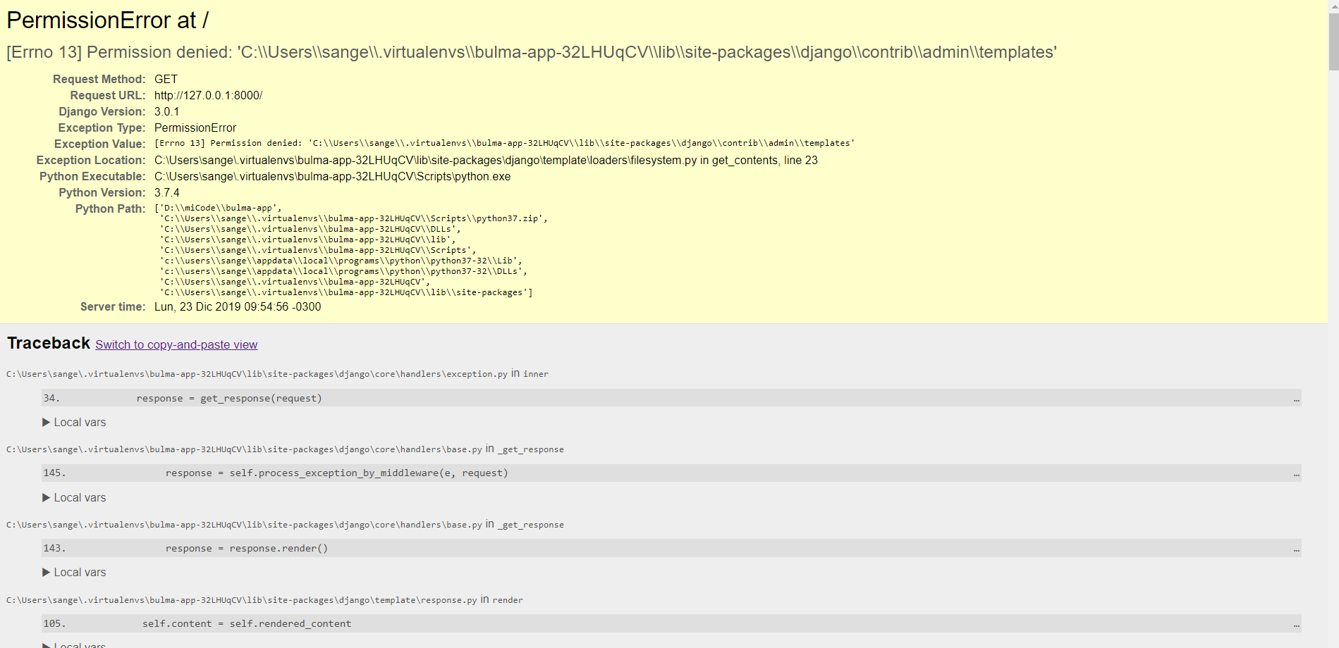 Django 3 not support ? · Issue #45 · timonweb/django-bulma · GitHub