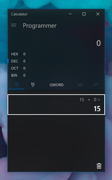 History is not available in programmer mode, but you can access history ...