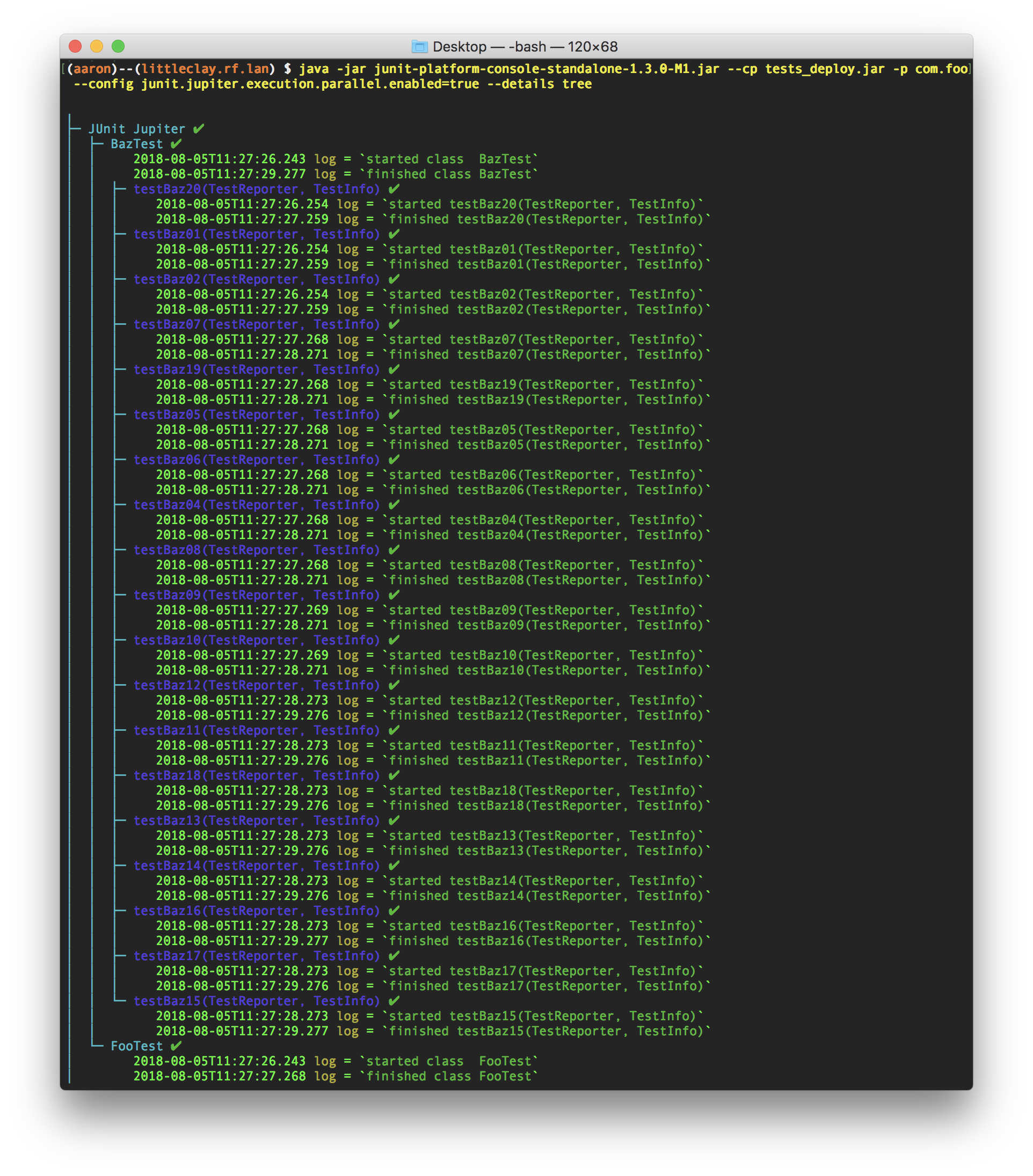 Inconsistent Output From Treeprinter In Consolelauncher With Parallel Test Execution · Issue