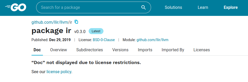 go.dev: provide insight into the criteria and selection process behind licenses approved by pkg ...