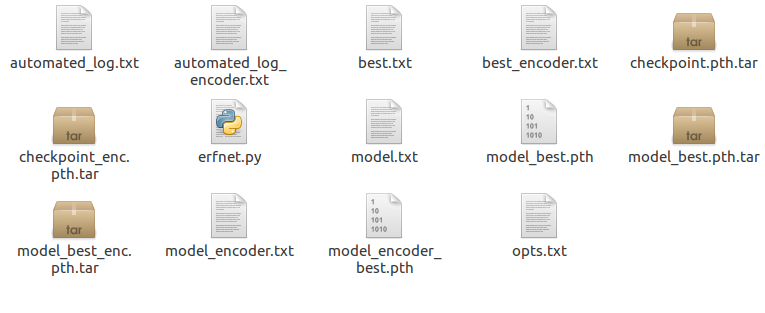 There is not model_best.pth after training finish · Issue #11 · Eromera/erfnet_pytorch · GitHub