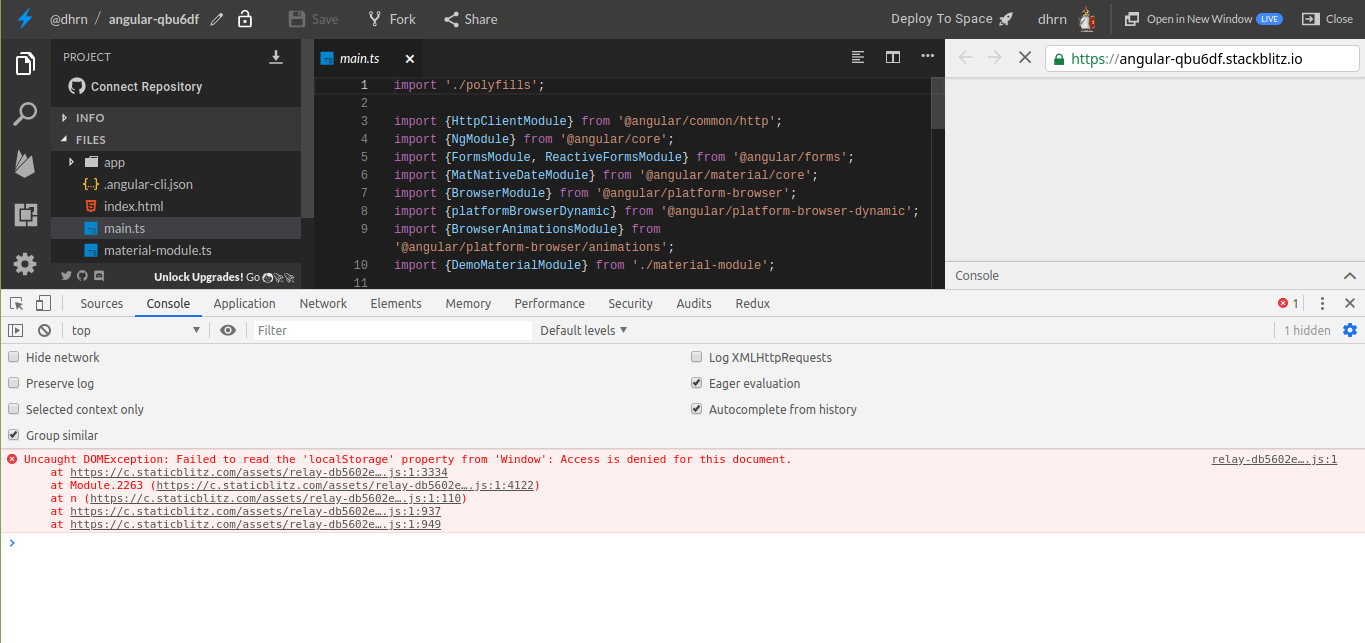 not loading any projects · Issue #1080 · stackblitz/core · GitHub