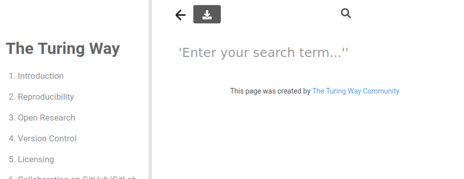 Can we add a search bar? · Issue #472 · the-turing-way/the-turing-way · GitHub