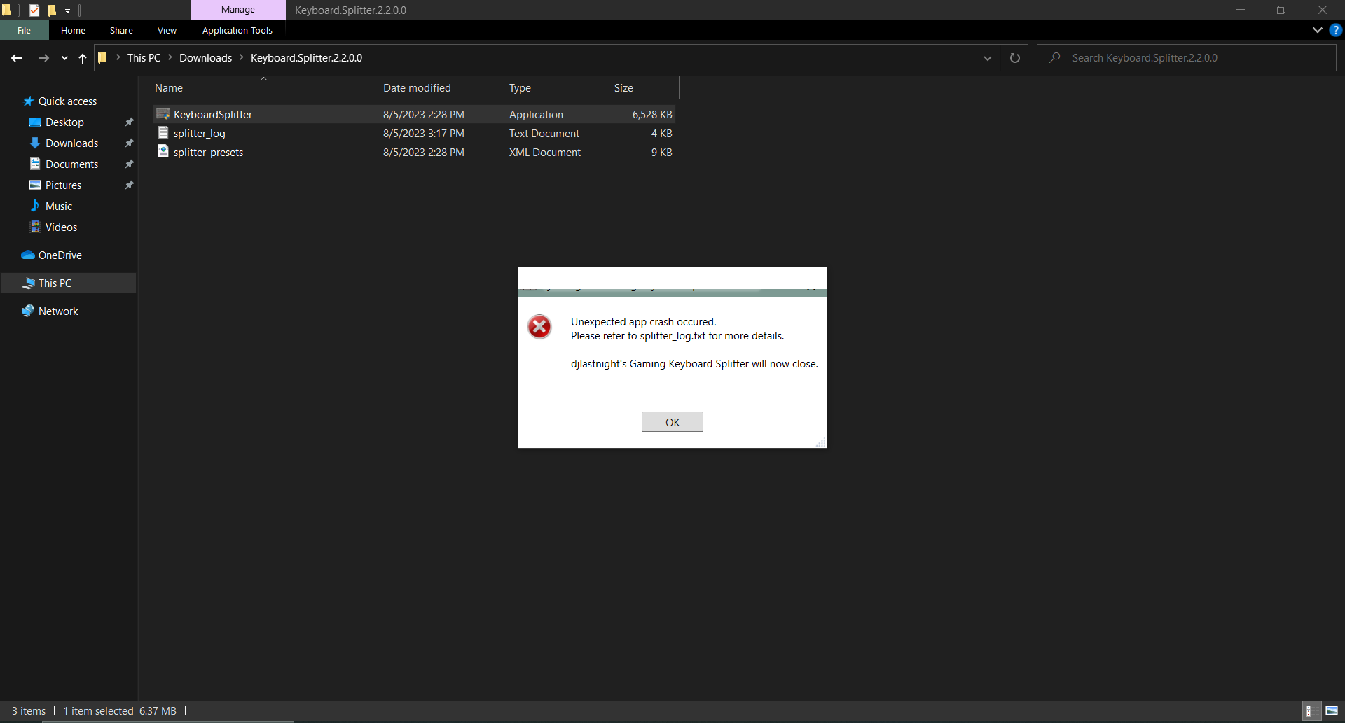 Keyboard Splitter Doesn't Run · Issue #176 · djlastnight/KeyboardSplitterXbox · GitHub