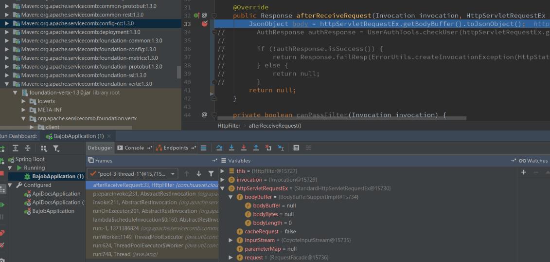 使用HttpServerFilter拦截请求时无法获取body体内容 · Issue #1598 · apache/servicecomb-java-chassis · GitHub