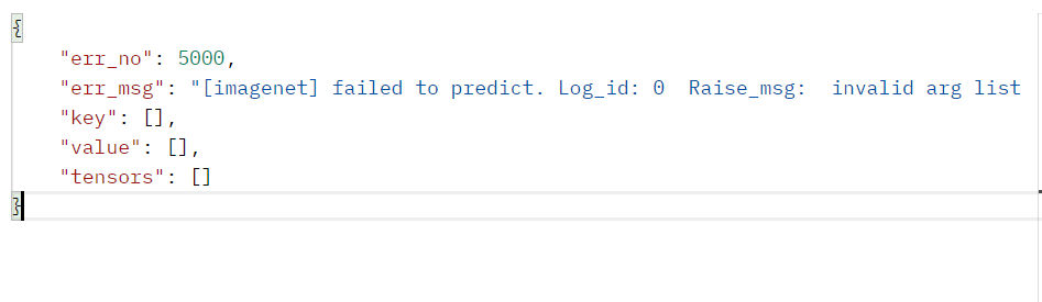 使用paddle serving部署PULC含文字图像方向分类模型，启动server后返回5000错误 · Issue #2508 · PaddlePaddle/PaddleClas · GitHub