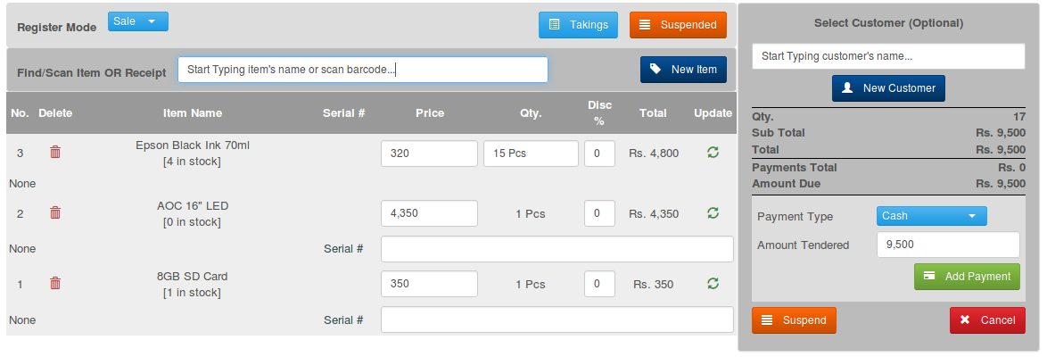 Feature request - item count in sales module · Issue #1595 · opensourcepos/opensourcepos · GitHub