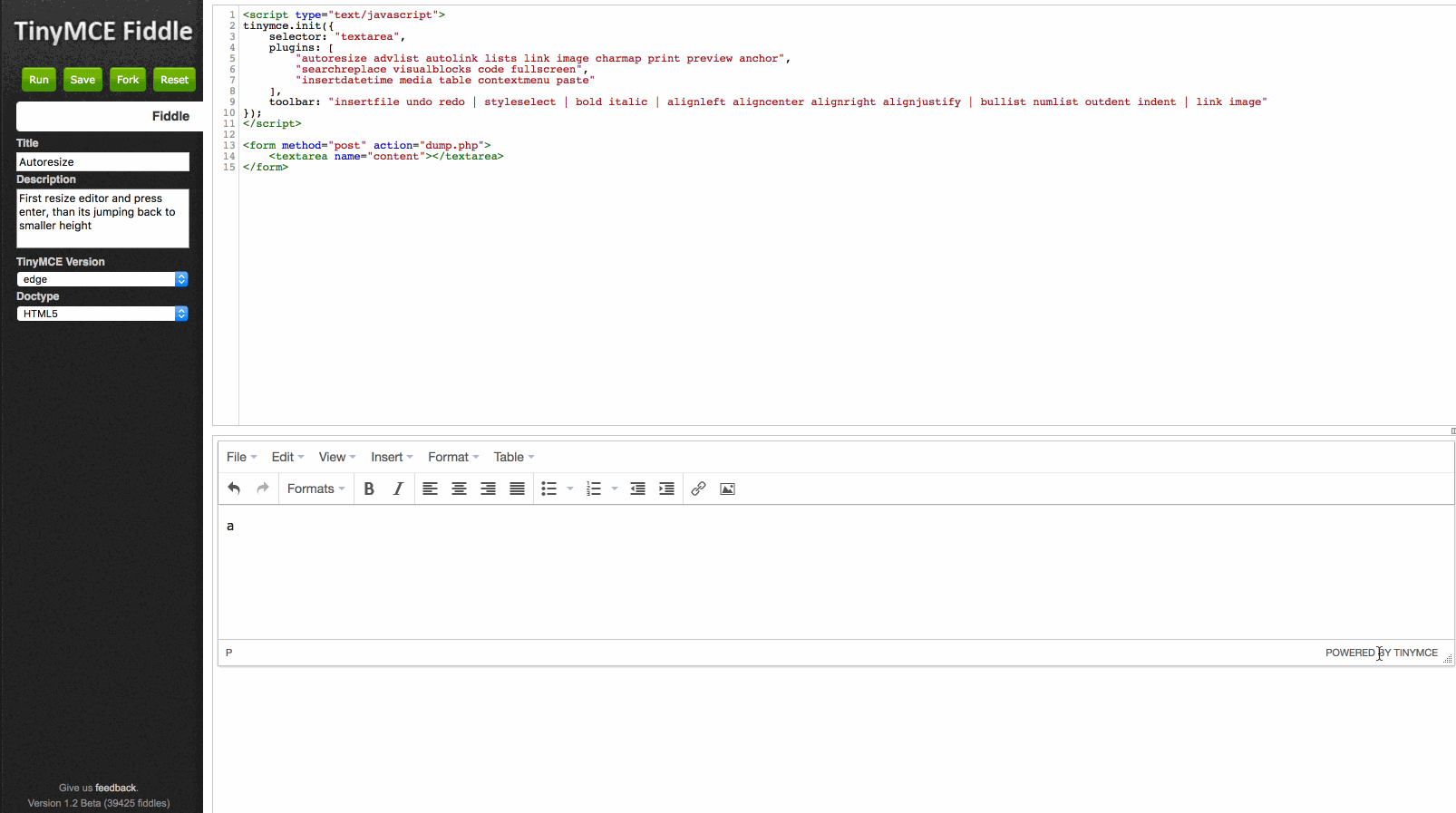 plugin autoresize should not resize custom height · Issue #3557 · tinymce/tinymce · GitHub