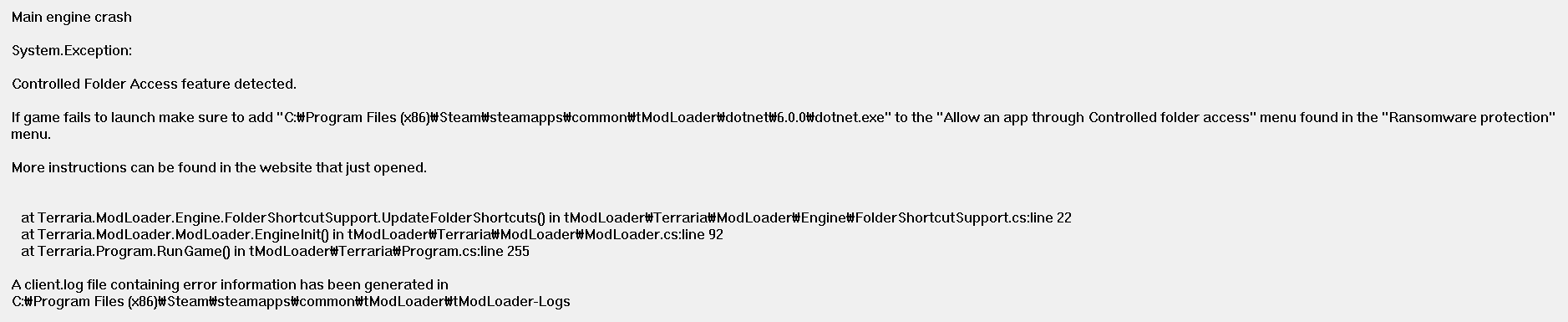 main engine crash · Issue #3696 · tModLoader/tModLoader · GitHub