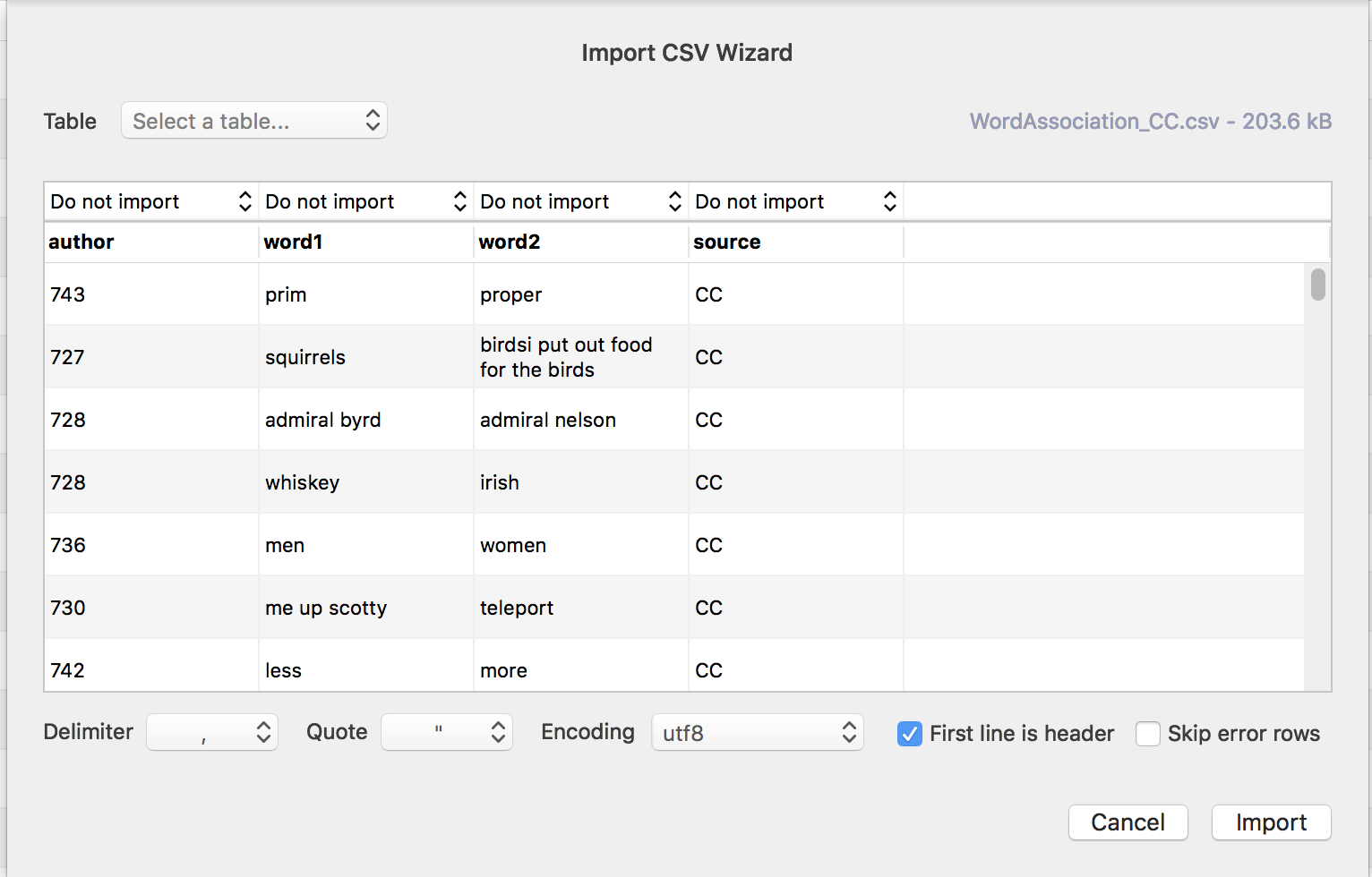 Feature request: import data from flat files · Issue #224 · TablePlus/TablePlus · GitHub