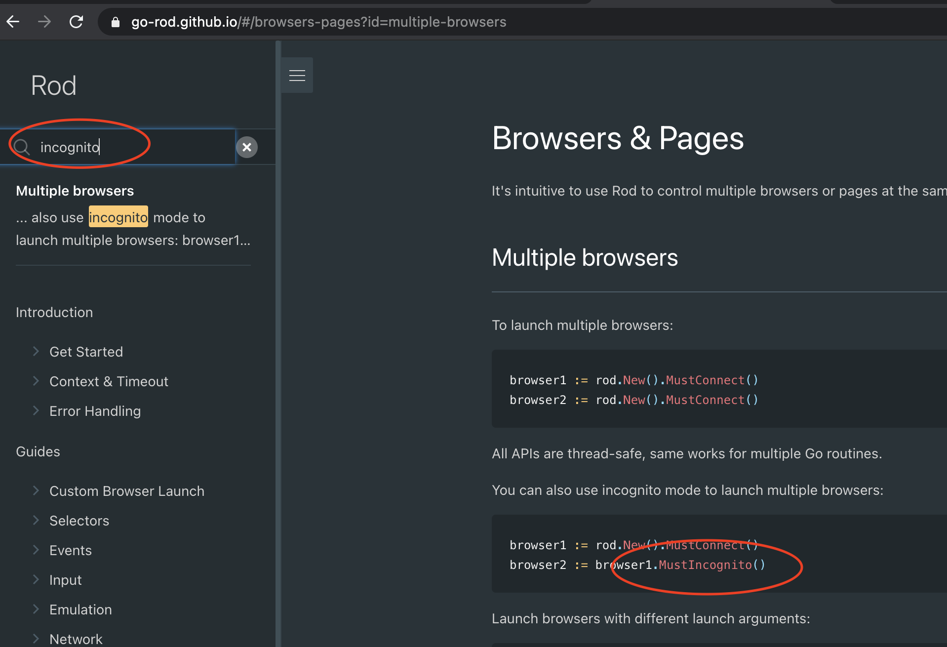 incognito page not work · Issue #421 · go-rod/rod · GitHub