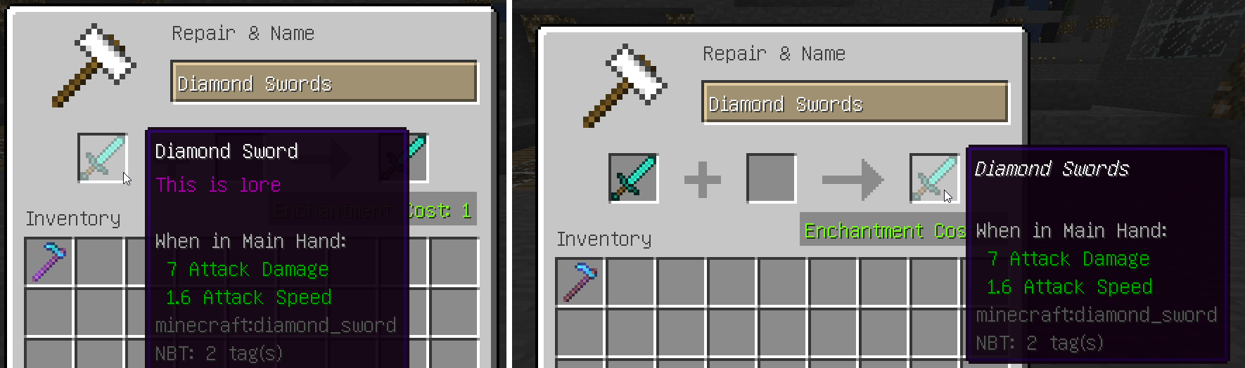 Vane strips lore already existing on items on anvil combine / rename. · Issue #94 · oddlama/vane ...