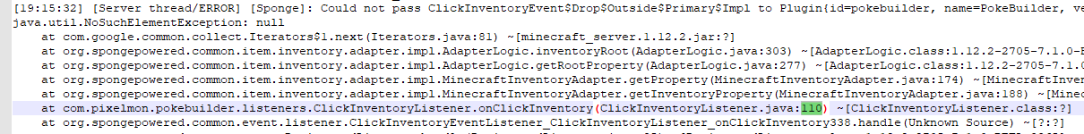 Inventory NoSuchElementException error · Issue #2057 · SpongePowered/Sponge · GitHub