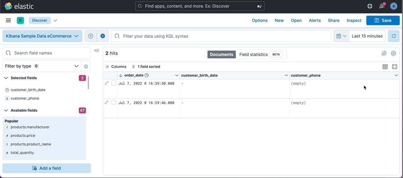 Discover Filter In Filter Out Buttons Are Not Working Correctly For Empty Values · Issue 
