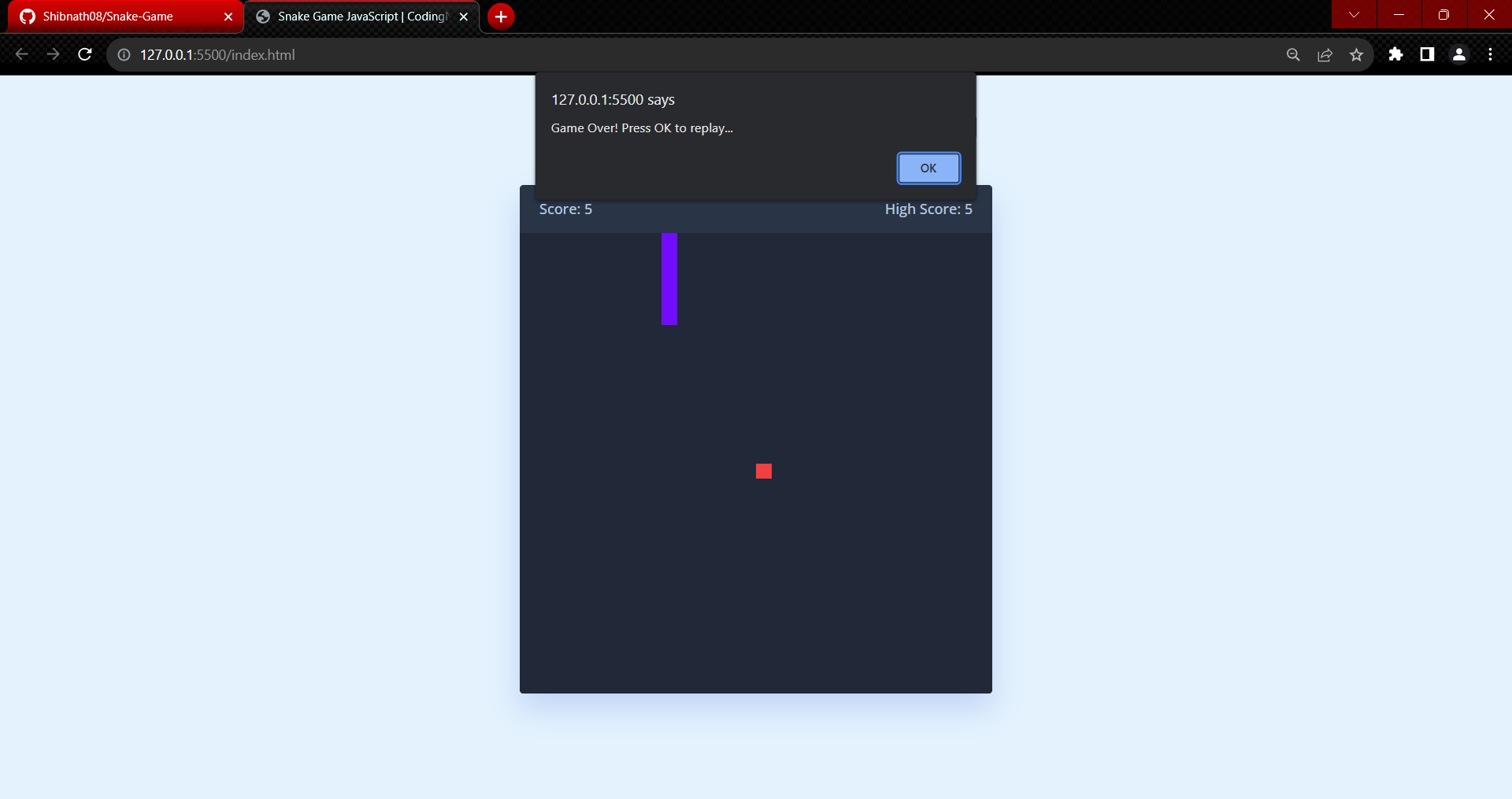 GitHub - Shibnathnandi/Snake-Game