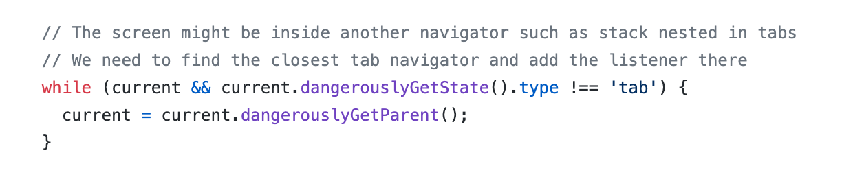 Usescrolltotop Only Works With The Last Tab Navigator When Nesting Top And Bottom Tab