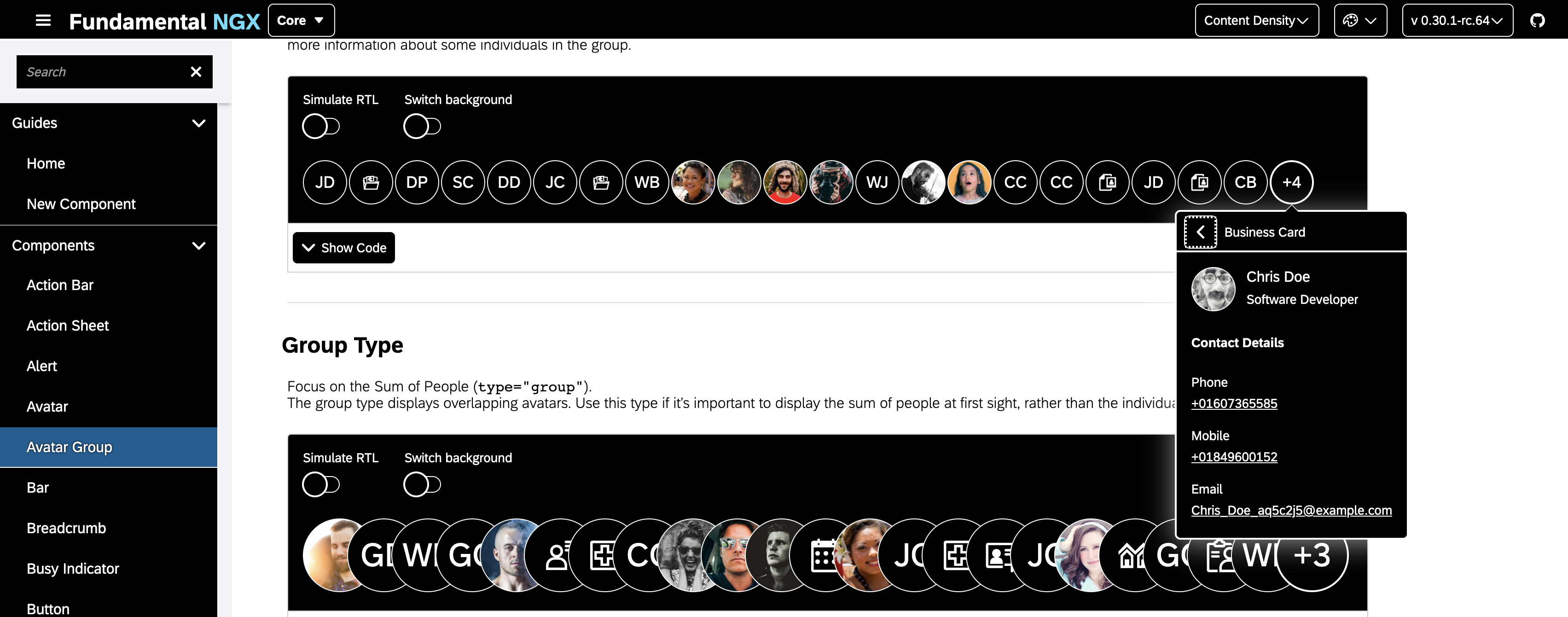 Avatar Group Core · Issue 5575 · Sapfundamental Ngx · Github