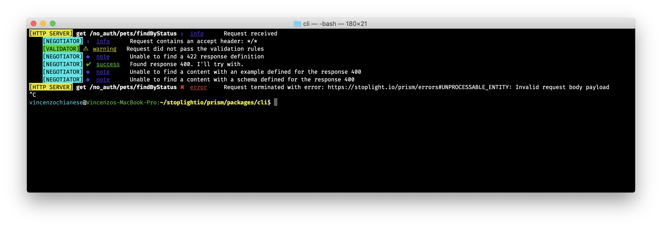 Feature: Improve log message structure · Issue #379 · stoplightio/prism · GitHub