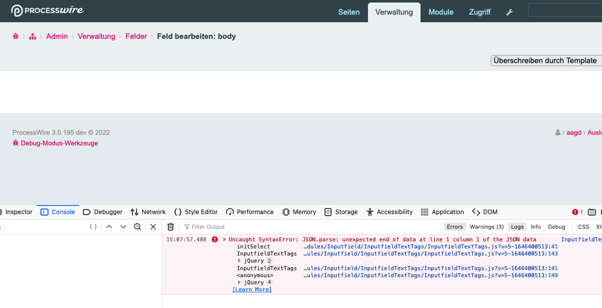 Field editor error caused by field tags with unallowed characters · Issue #1536 · processwire ...