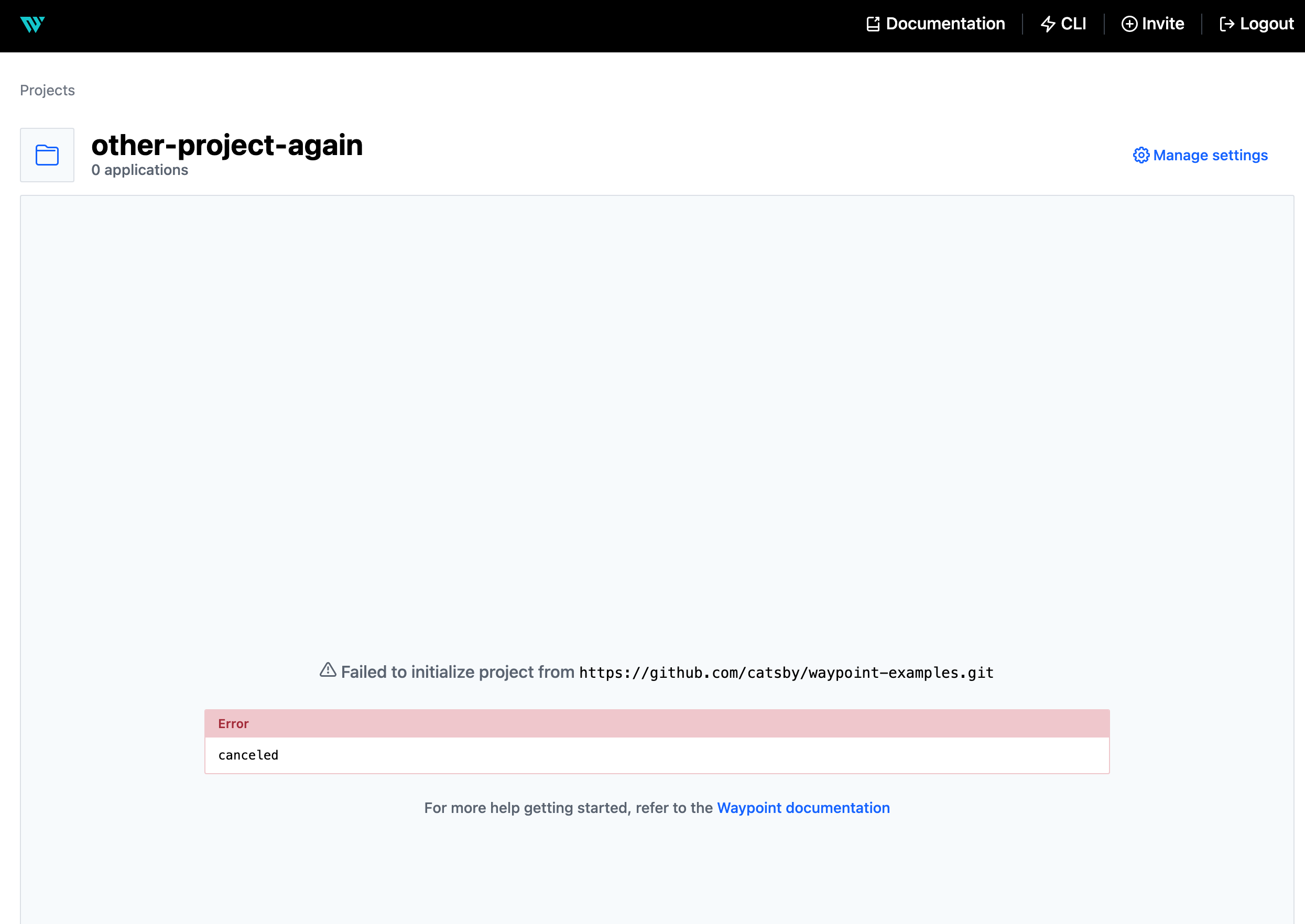 Add the ability to retry `init` in the UI · Issue #2873 · hashicorp/waypoint · GitHub